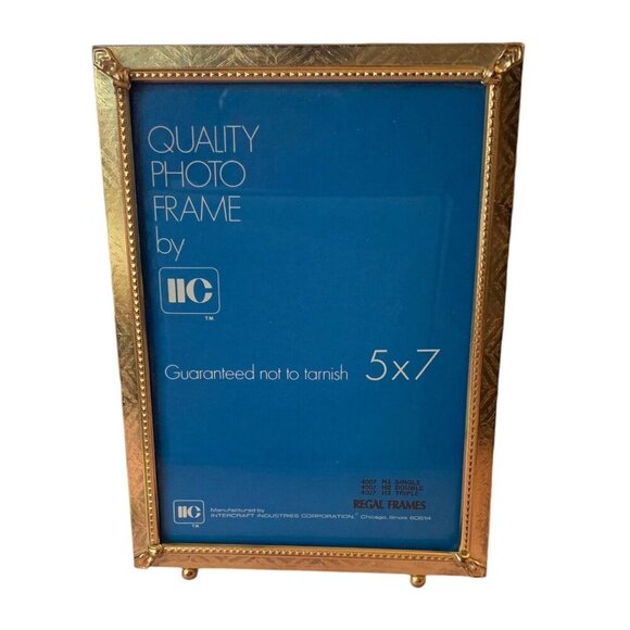 Vintage | Accents | Vintage Picture Frame 5x7 Gold Color Free Standing ...